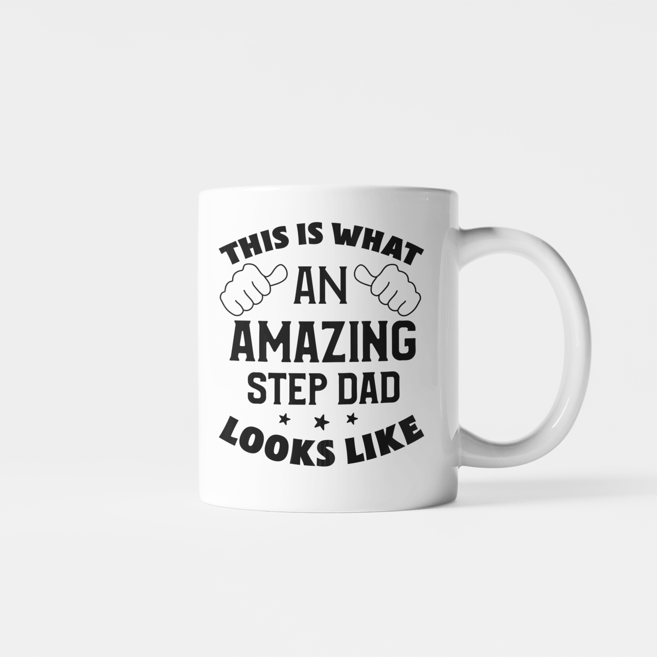 Amazing Step Dad Mug – Beauty and The Button