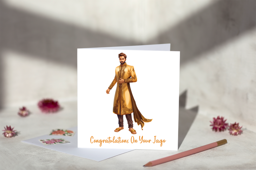 Jago Groom Card – Beauty and The Button