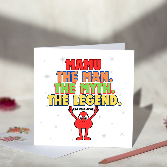 Mamu Legend Eid Card – Beauty and The Button
