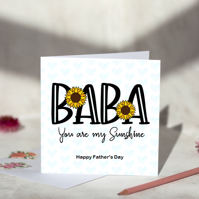 Baba you are my Sunshine Father's Day Card – Beauty and The Button