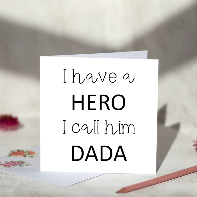 Hero Greeting Card – Beauty and The Button
