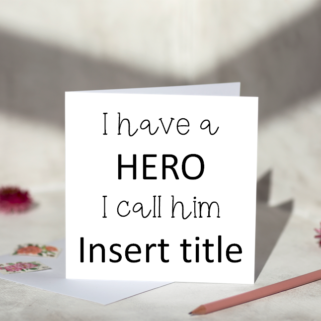 Hero Greeting Card – Beauty and The Button