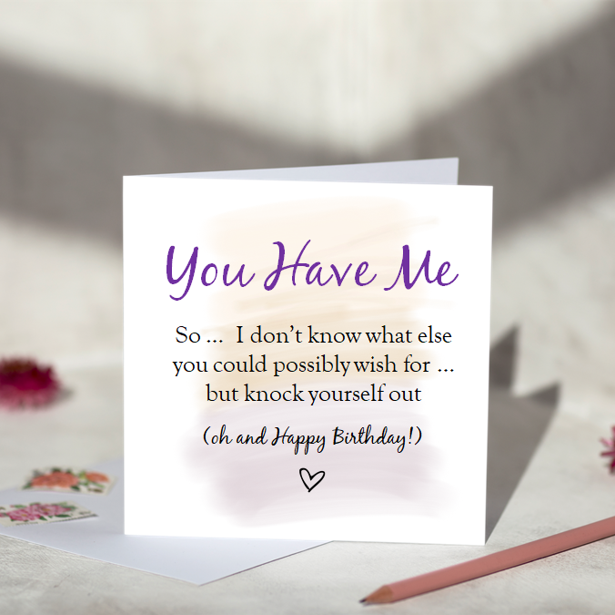 You Have Me Card – Beauty and The Button